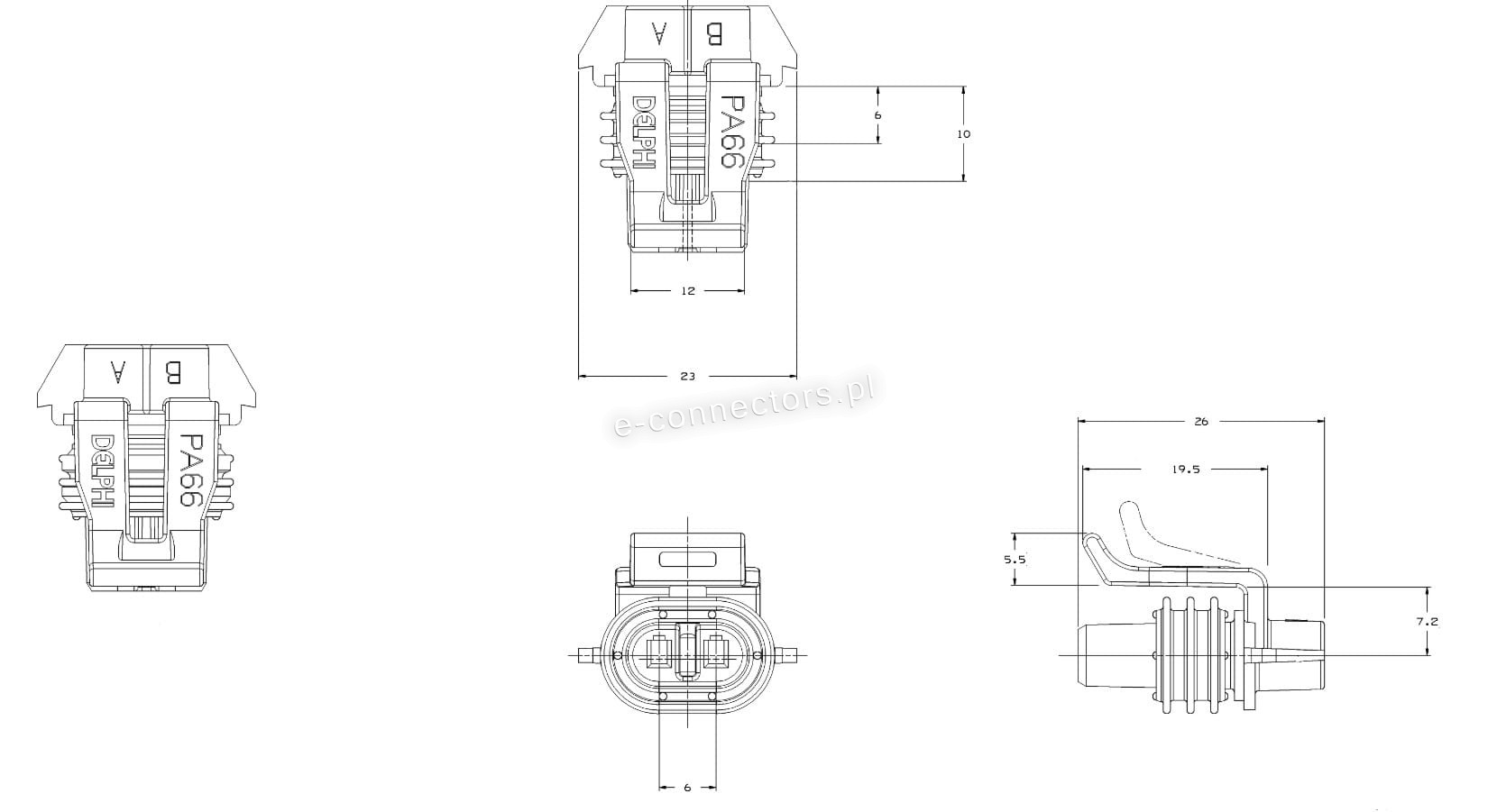 Wtyczka 12052641 Delphi 2-pin e-connectors